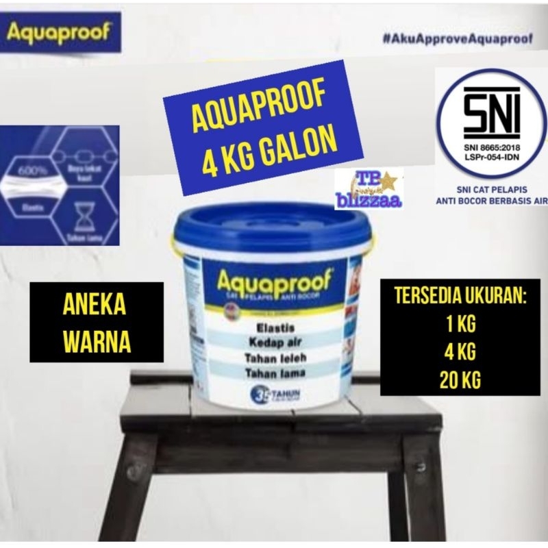Jual Aquaproof 4 kg Waterproof AntiBocor Warna Aquaproof 4kg Asli ...