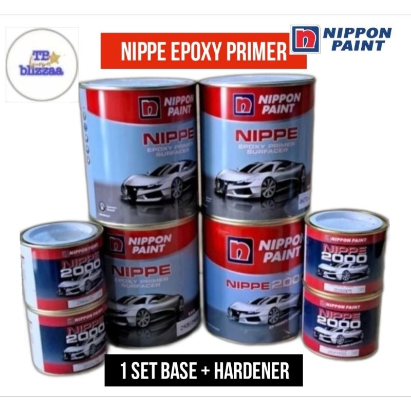Jual Cat Dasar Nippe Epoxy Primer 1 Set Base + Hardener Nippe 2000 Vernis Nippe Cat Epoxy Nippon ...
