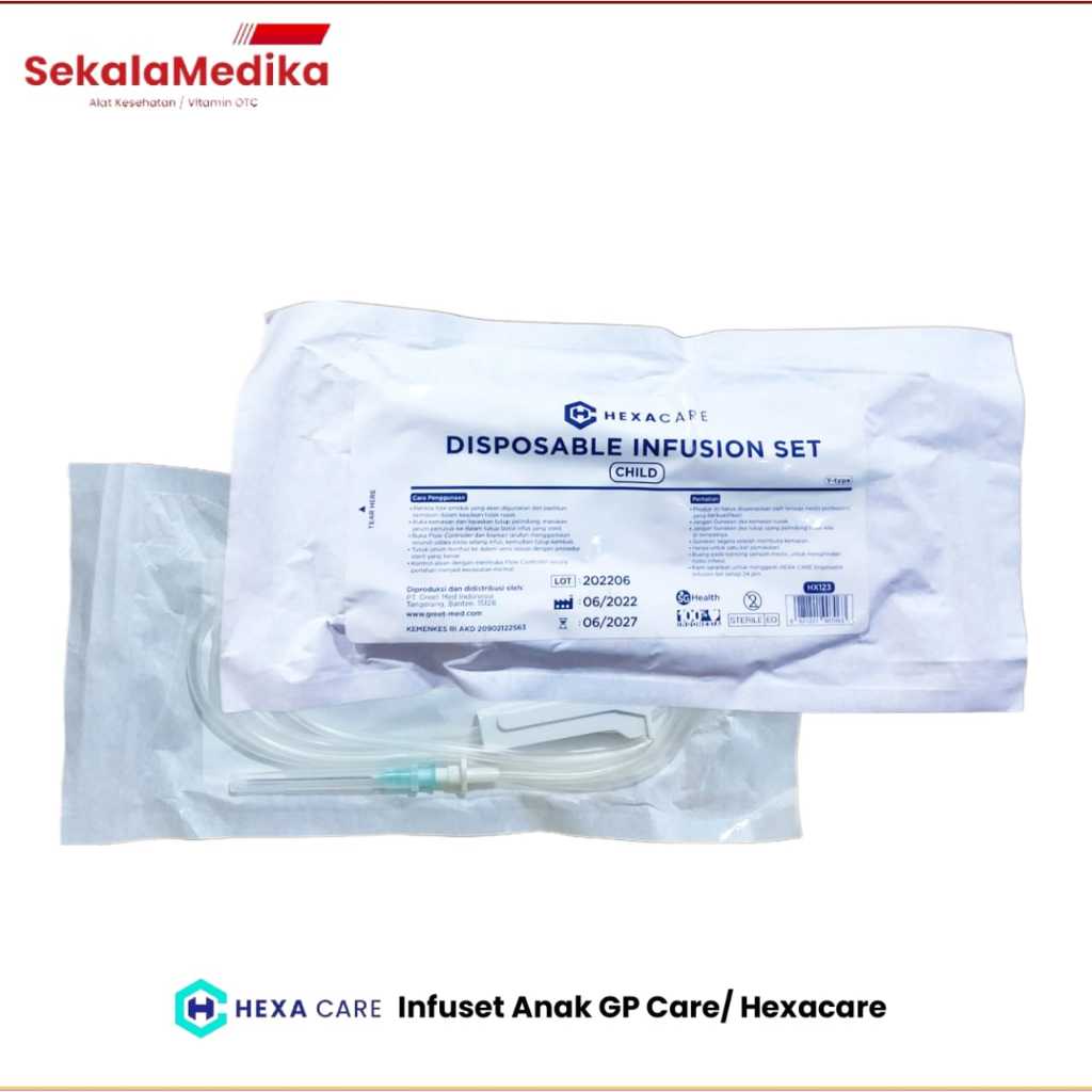 Jual Hexacare Infusion Set Anak Y Tipe Airvent Set Alat Infuset Gp Care ...