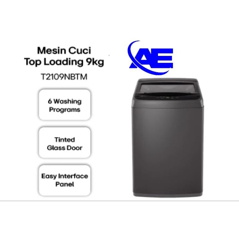 Jual MESIN CUCI SATU TABUNG TOP LOADING LG T2109NBTM (9kg) | Shopee ...