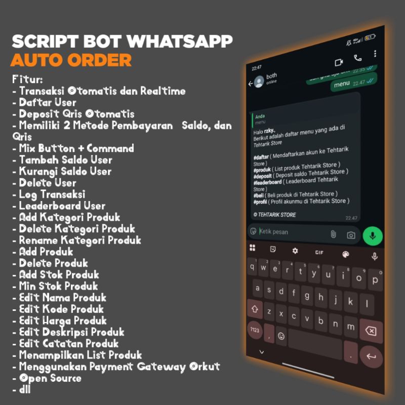 Jual SCRIPT BOT WHATSAPP AUTO ORDER | Shopee Indonesia