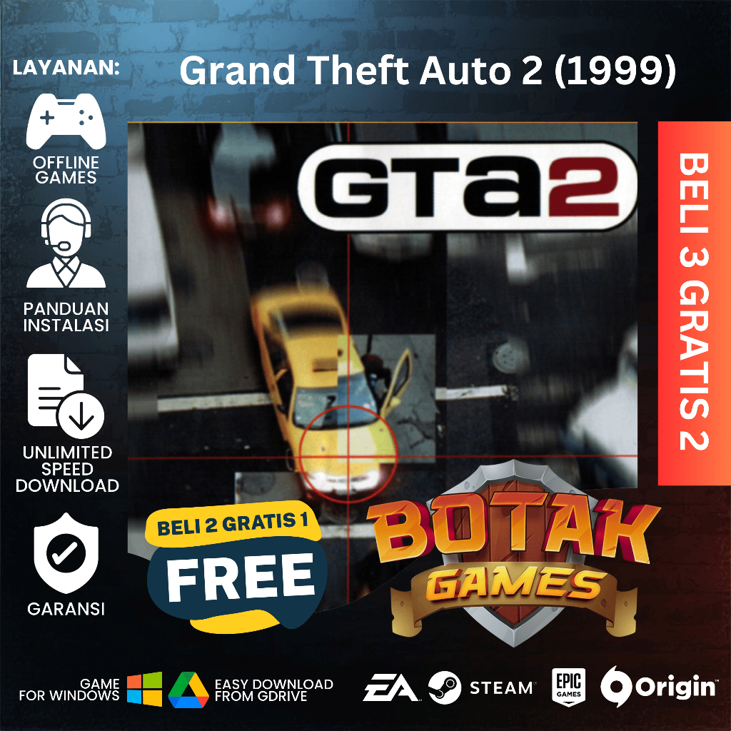 Jual GTA 2 / Grand Theft Auto 2 (1999) - PC - Google Drive - Offline ...