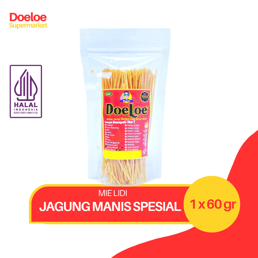 Jual Doeloe Mie Lidi Rasa Jagung Manis Spesial Snack KangAsk - 1 Pcs ...
