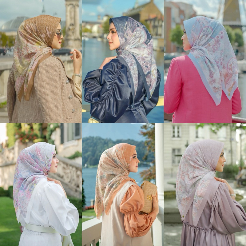 Jual XL Buttonscarves the parisian square como the journey | Shopee ...