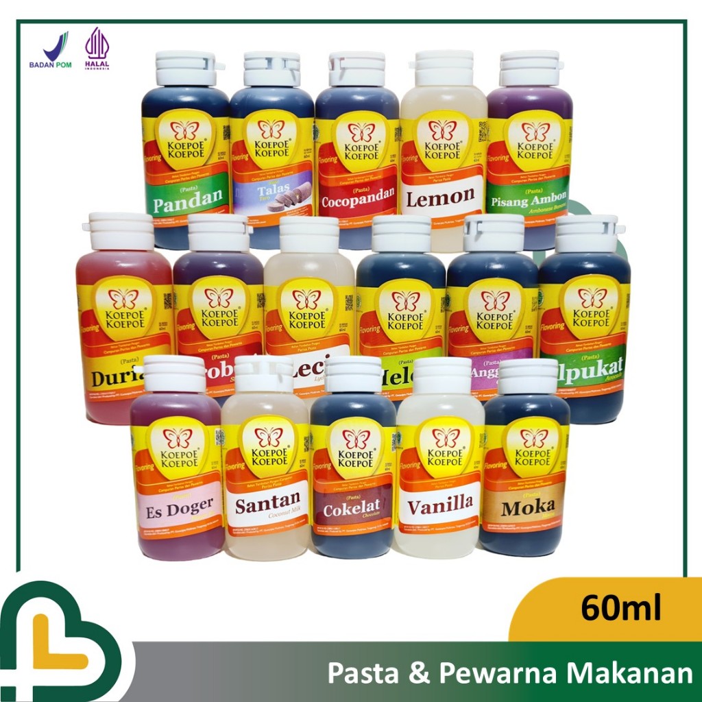 Jual Koepoe Perisa Pewarna Pasta Rasa Buah Pandan Coklat Kopi Moka ...