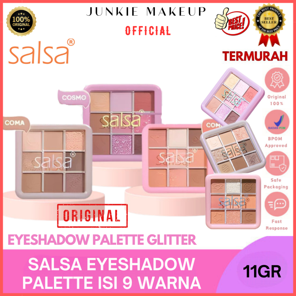 Jual 𝗝𝗨𝗡𝗞𝗜𝗘 𝗠𝗔𝗞𝗘𝗨𝗣 - SALSA Galaxy Eyeshadow Palette | Face Pallette ...