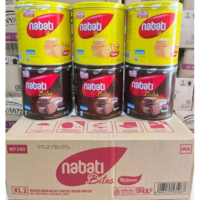 Jual Wafer Nabati 240gr Richoco / Richeese (1 dus isi 6 kaleng ...