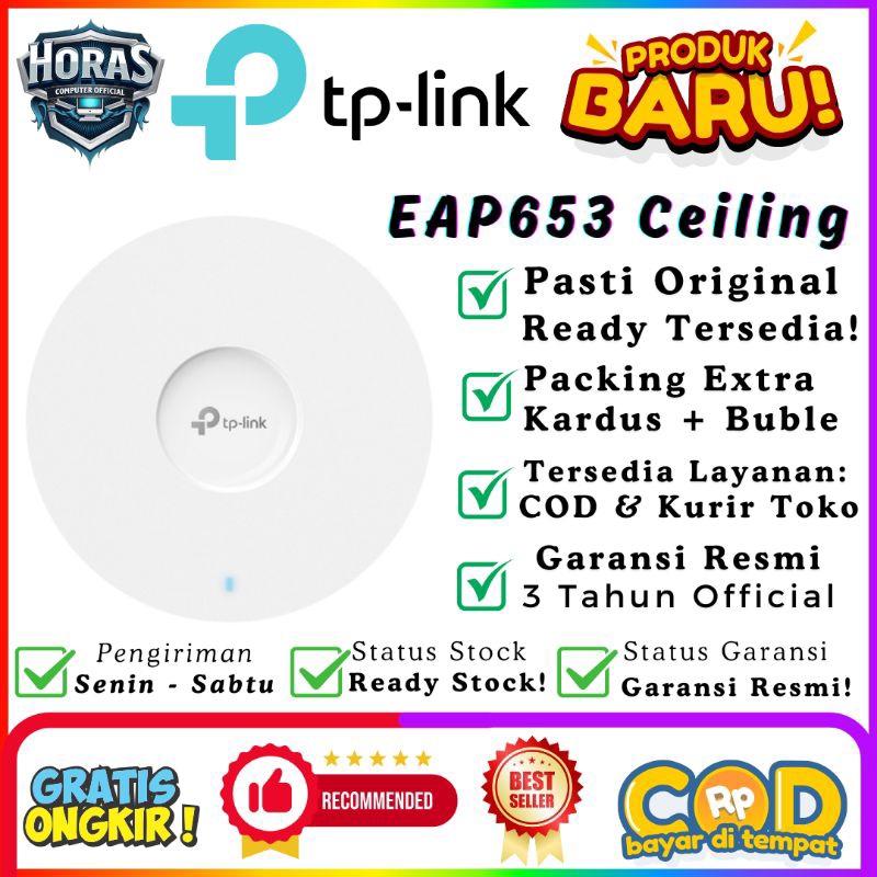 Jual TP-Link EAP653 AX3000 Ceiling HD Omada Dual Band Gigabit Access ...