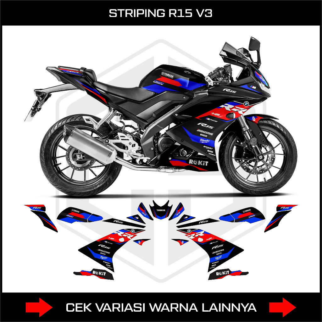 Jual STRIPING R15 V3 VVA / DECAL STIKER YAMAA R15V3 YZFV3 | Shopee ...