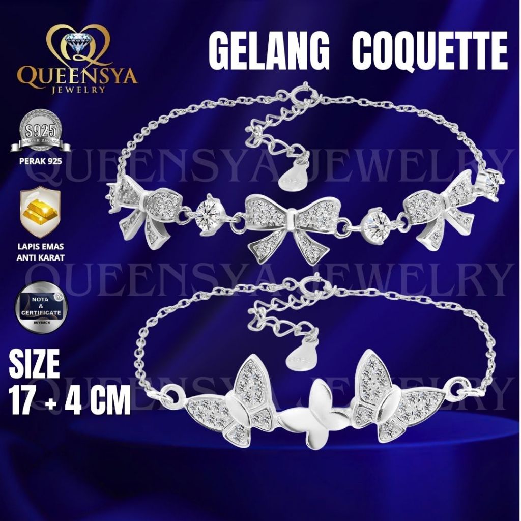 Jual Gelang perak pita - Gelang perak asli 925 bersertifikat kupu ...