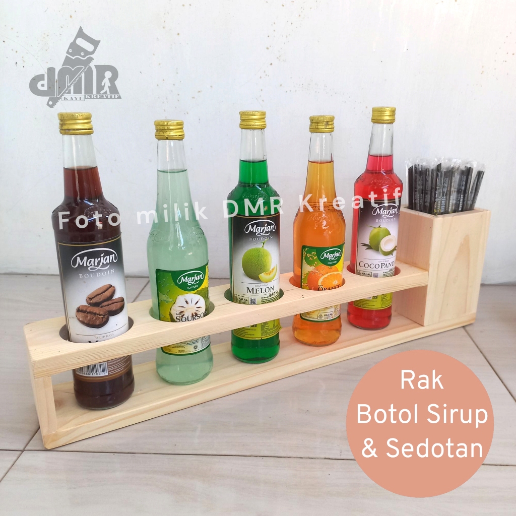 Jual Rak Tempat Botol Sirup Kayu Kecap Minyak Saos Bumbu Plus Sendok ...