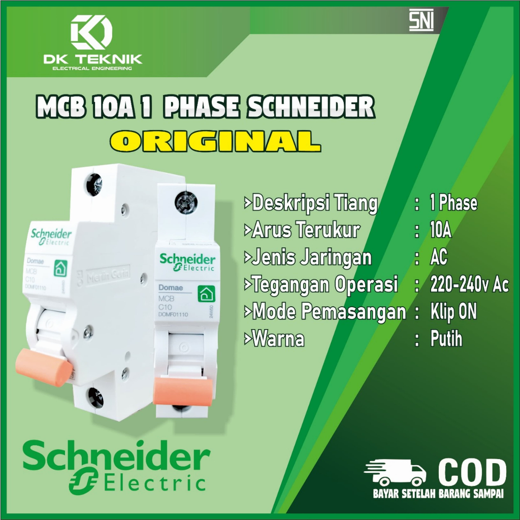 Jual Schneider MCB 10A 1 Phase Original | Shopee Indonesia