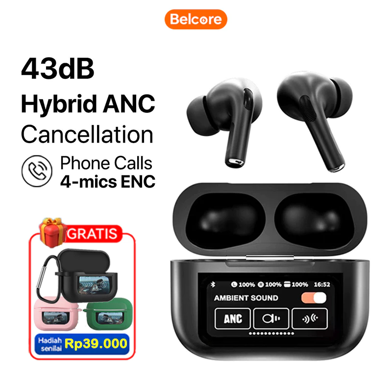 Jual Belcore The Pod LED Touch Pro 2 TWS Layar Touchscreen Bluetooth ...