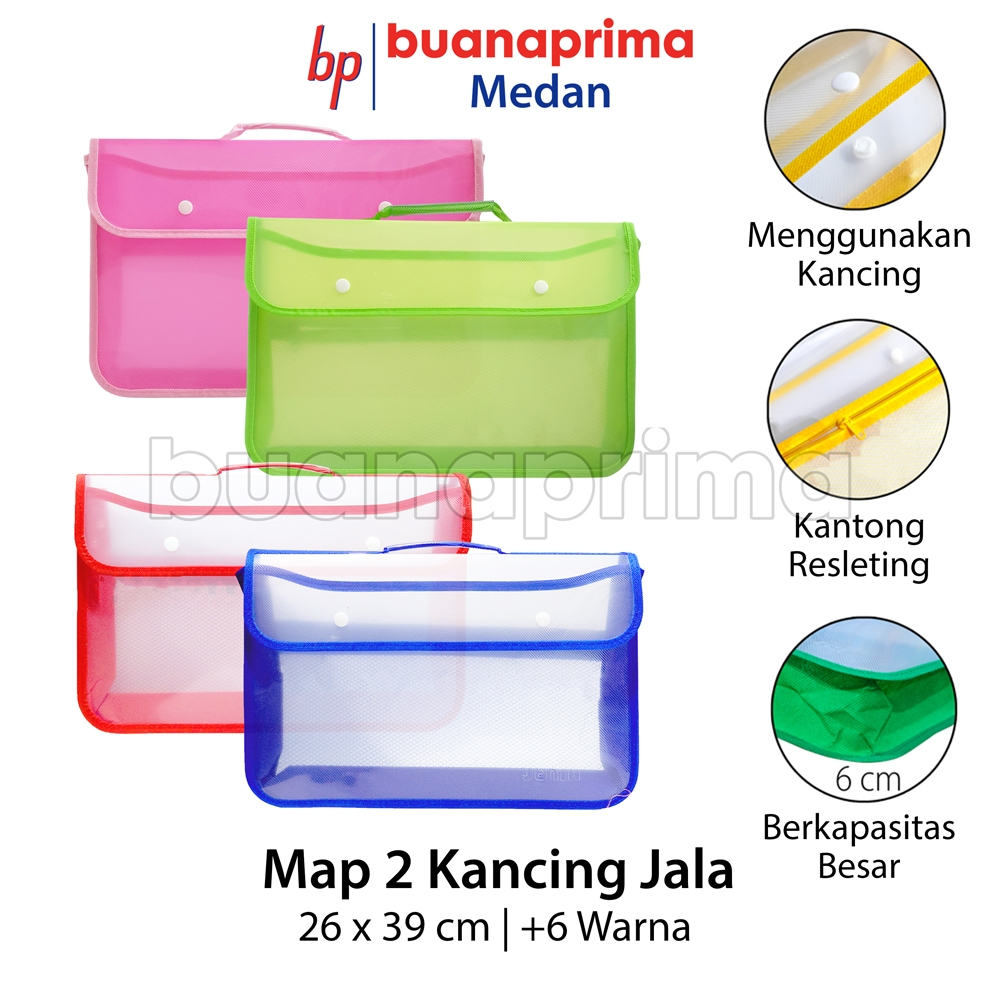 Jual MAP 2 KANCING JALA Lebar Tas Plastik Bag Pegangan Data Bag ...