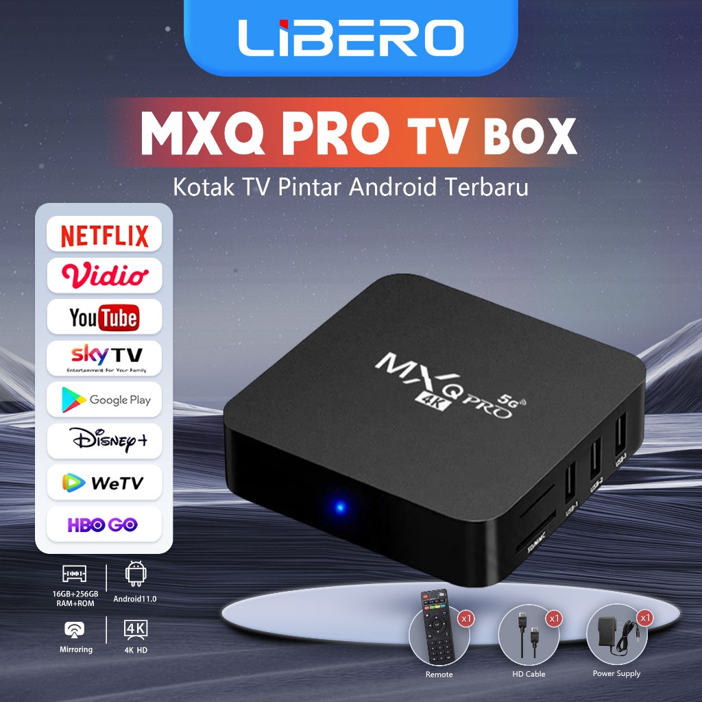 Jual 【Libero Projector】MXQ PRO Android TV Box 4K HD Smart Set Top Box 8GB Ram 128GB Rom 2.4GHz ...