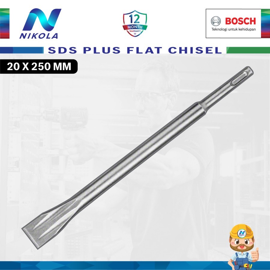 Jual Bosch SDS Plus Flat Chisel GBH Rotary Hammer / Mata Bobok Pipih 394 BOSCH AC | Shopee Indonesia