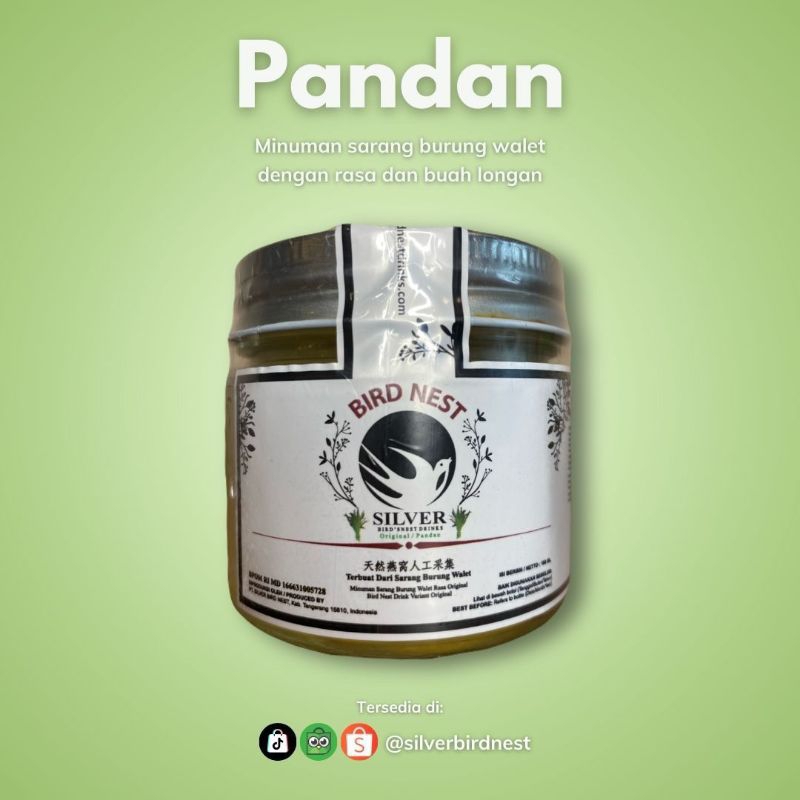 Jual Minuman Sarang Burung Walet Original/Pandan (180 ml) | Shopee ...
