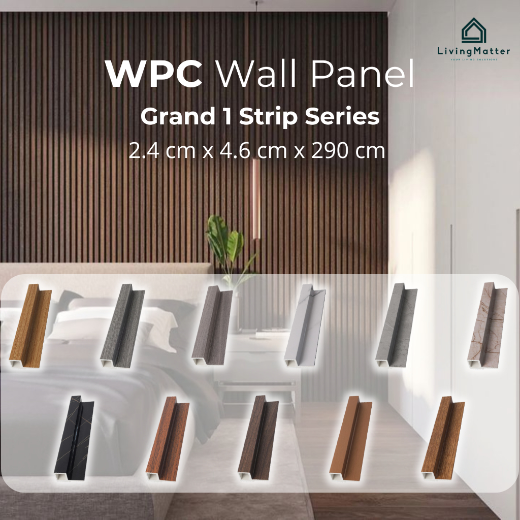 Jual WPC Wallpanel Wood Panel PVC 1 Strip Dekorasi dinding Wallpaper ...