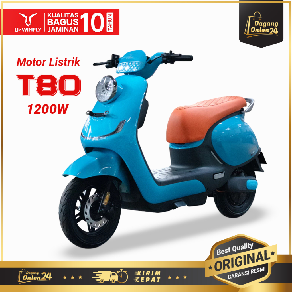 Jual Motor Listrik Uwinfly T80 Rem Cakram Power Motor 1200W Scooter ...