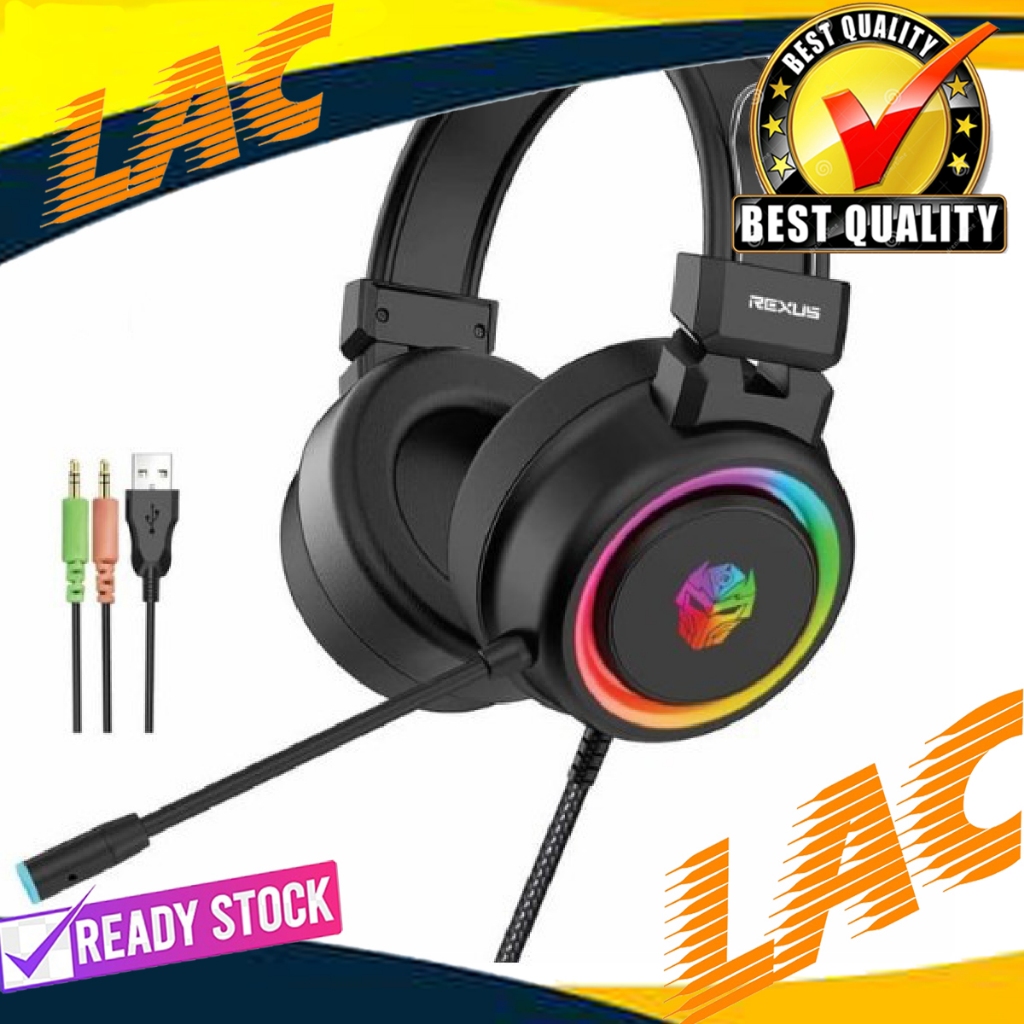 Jual Headset Gaming Rexus F30 LED RGB | Shopee Indonesia