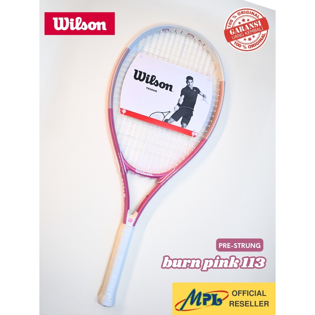 Jual RACKET TENIS WILSON BURN PINK + TALI TERPASANG + TAS KAIN | Shopee ...