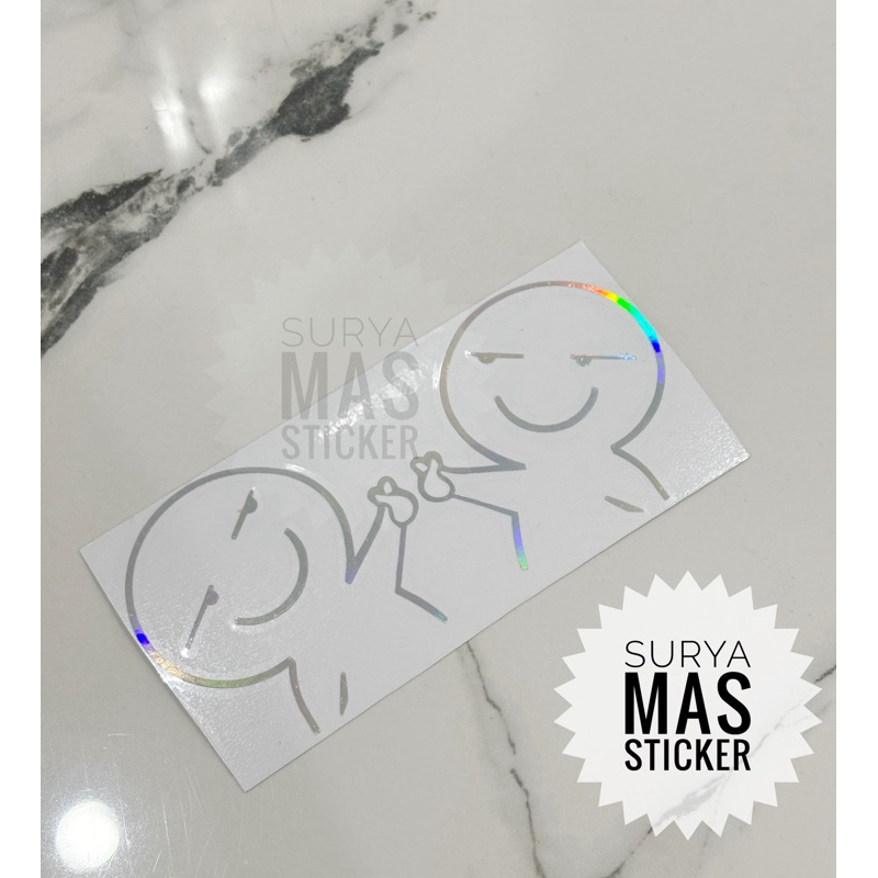 Jual stiker gambar orang animasi lucu cartoon karakter hologram ...