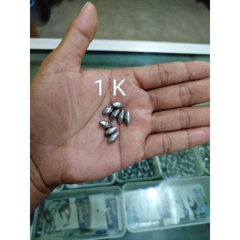 Jual Timah Timbel mancing ukuran nomer type 1k harga per biji per 1 pcs ...