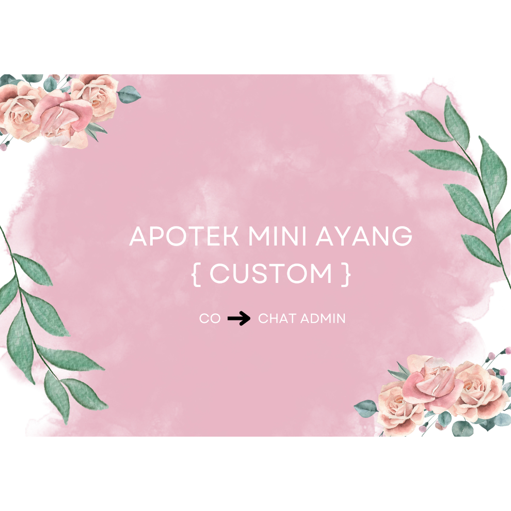Jual [ READY STOCK CUSTOM ] Apotek Mini Kesayangan | Apotek Mini ...