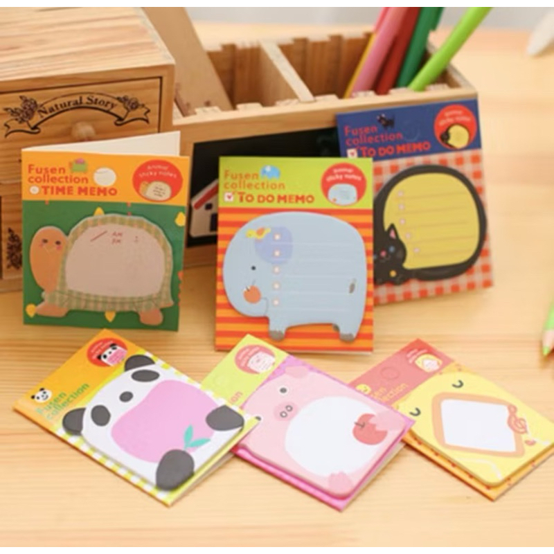 Jual sticky notes animal motif karakter hewan memo note | Shopee Indonesia