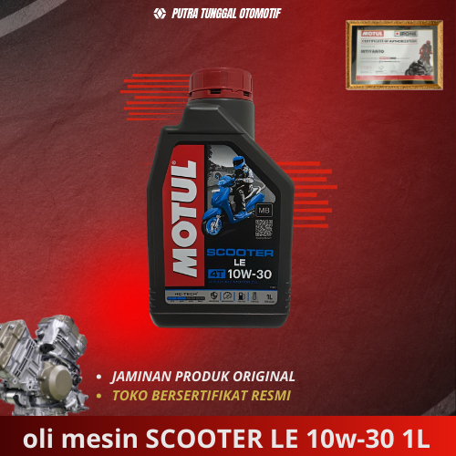 Jual oli mesin Motul scooter le 10w-30 (biru) oli mesin motor matic ...
