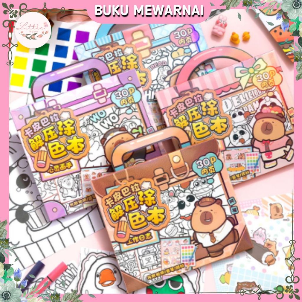 Jual Coloring Book Buku Mewarnai Sticker Creative Mainan Anak Lucu ...