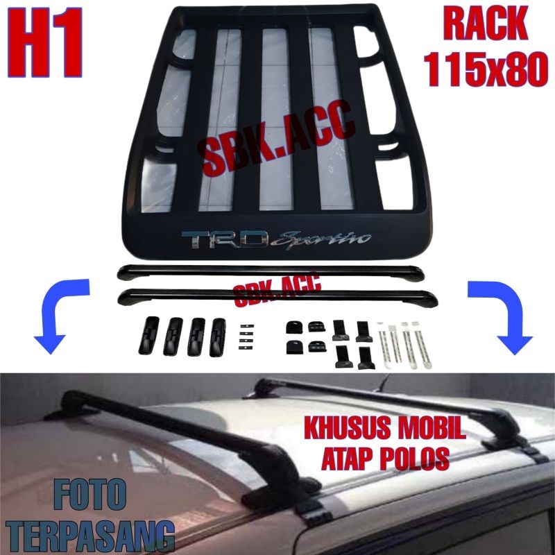 Jual Paket Roof Rack Mobil TRD Sportivo + Cross Bar Crossbar Kaki Rak ...