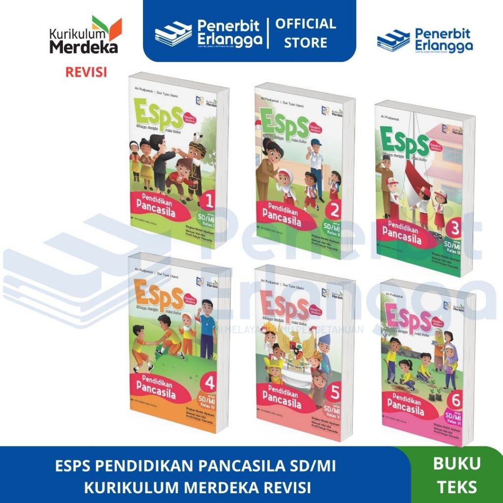 Jual [Erlangga Official] Esps Pendidikan Pancasila Revisi Sd/Mi Kelas 1 2 3 4 5 6 Kurikulum ...