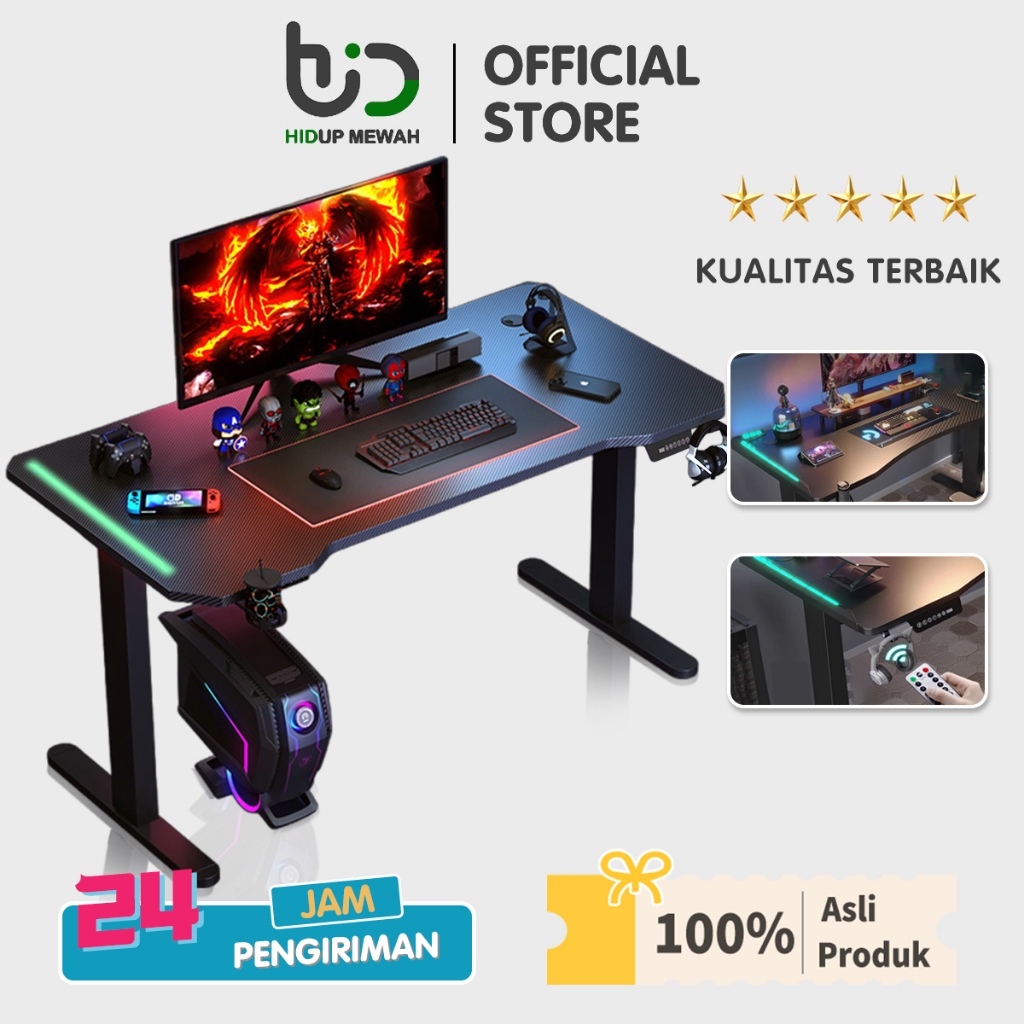 Jual Hidup Mewah 120-140CM Meja Electric Adjustable Work Gaming Desk ...