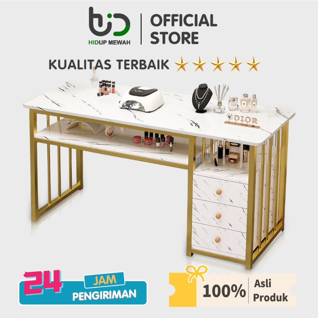 Jual Hidup Mewah Instalasi Mudah Meja Nail Art 140/160cm Ruangan Rumah ...