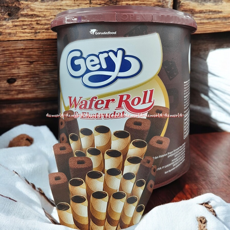 Jual Garuda Food 350gr Gery Wafer Roll & Ekstrudat Kemasan Toples Geri ...