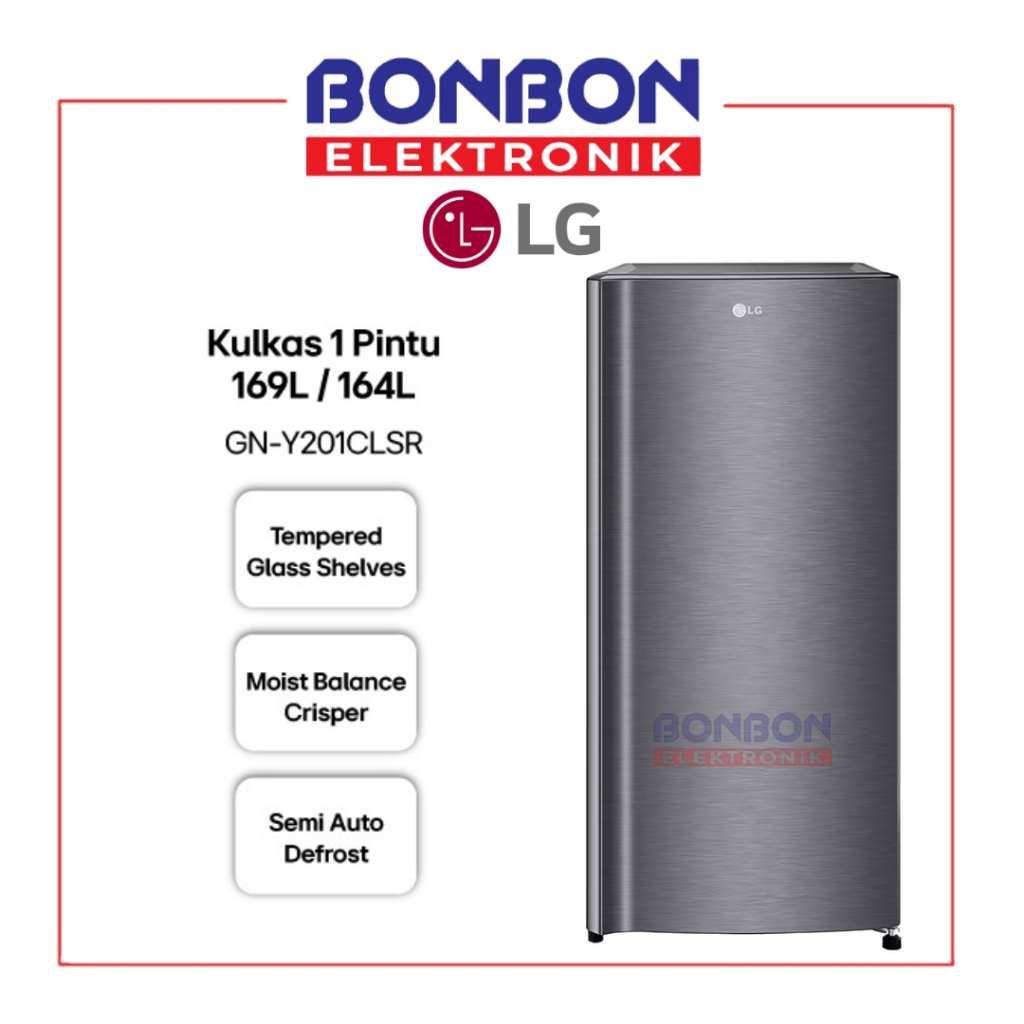 Jual LG Kulkas 1 Pintu 169L GN-Y201CLSR / GN Y201CLSR / GNY201CLSR ...
