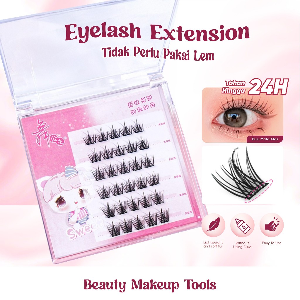 Jual Amy's Diary Bulu Mata Palsu Premium Tidak Perlu Pakai Lem Natural Eyelash Extention Korean ...
