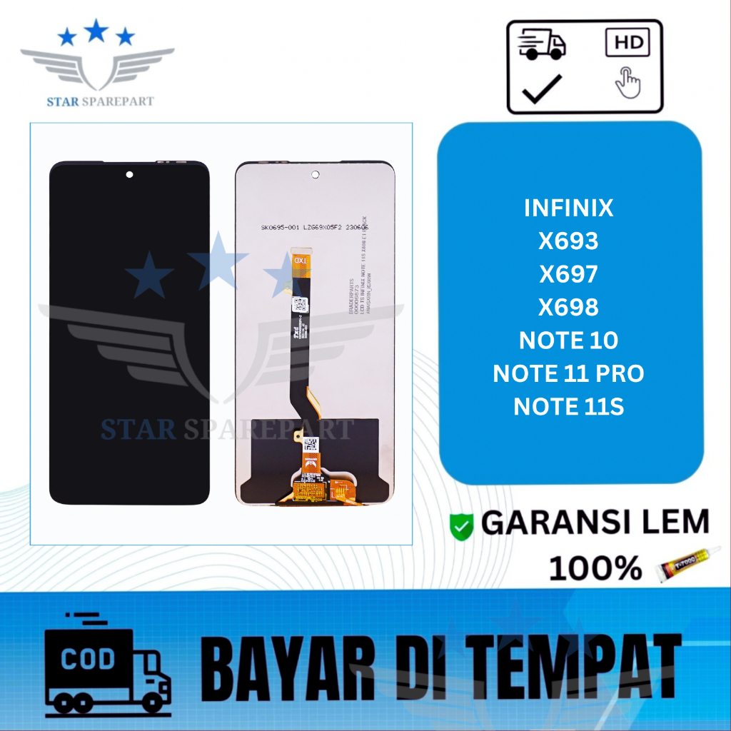 Jual LCD TOUCHSCREEN INFINIX X693 / X697 / X698 / NOTE 10 / NOTE 11 PRO / NOTE 11S | Shopee ...