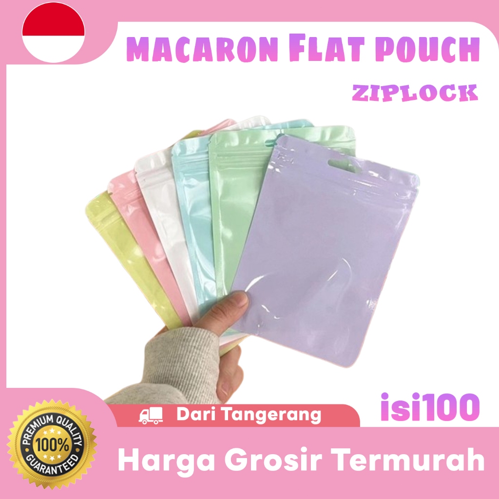 Jual isi100 Macaron Color 10×15 mini gift Ziplock Plastik Lucu Pink Klip perhiasan aksesoris dan ...