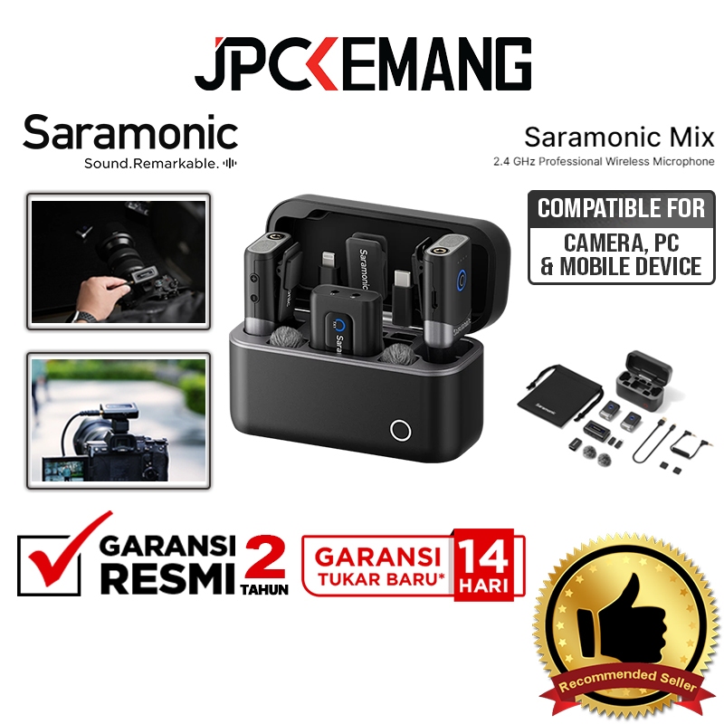 Jual Saramonic Mix Professional Wireless Microphone with Mic In TX + TX ...