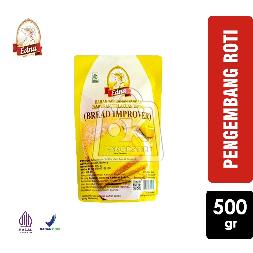 Jual Pengembang Roti EDNA / Bread Improver Pengempuk Adonan Roti [500gr ...