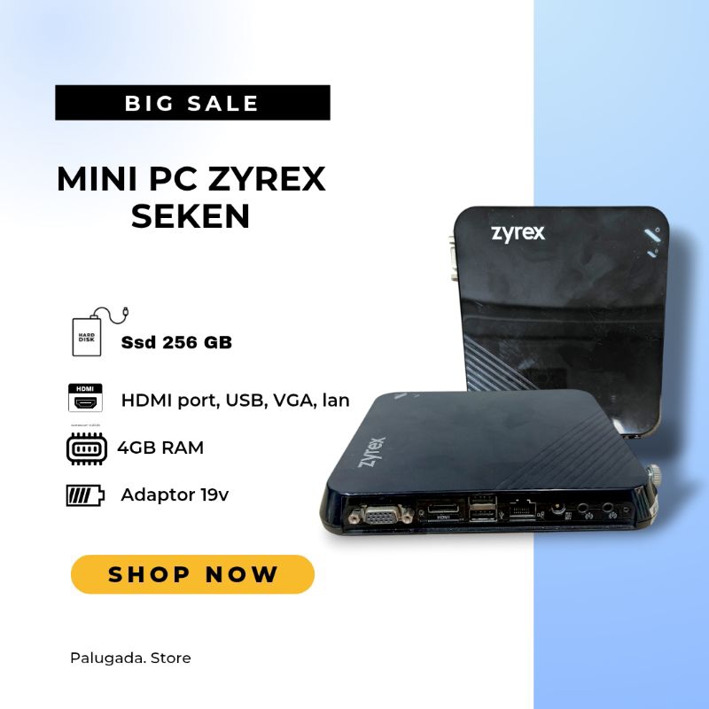 Jual Mini Pc Murah Zyrex SKY processor Celeron j1800 | Shopee Indonesia