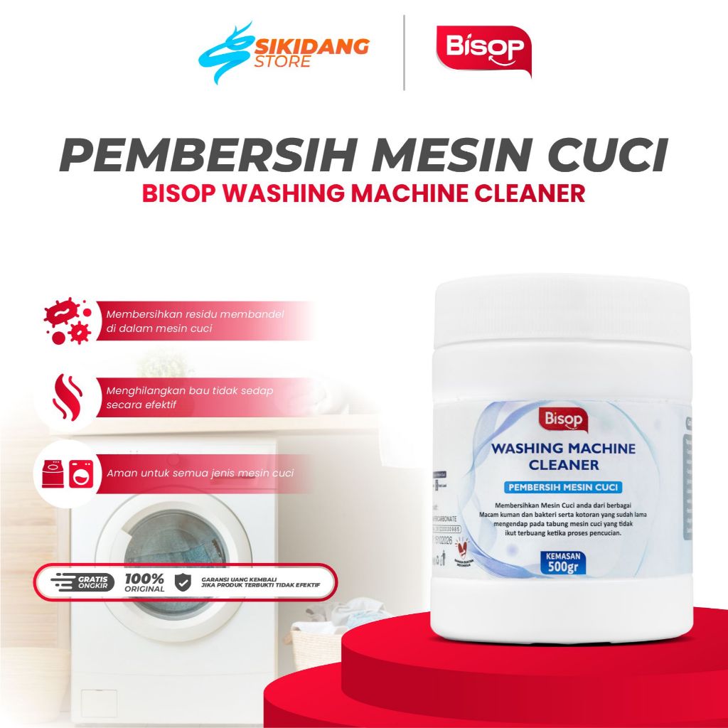 Jual BISOP Detergen Pembersih Mesin Cuci Washing Machine Cleaner Bubuk ...