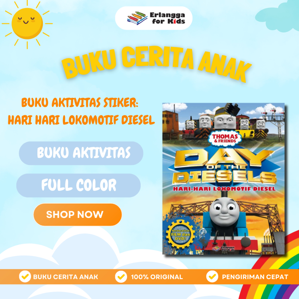 Jual [Erlangga Official] Buku Cerita Anak: Thomas & Friends Hari Hari Lokomotif Diesel | Shopee ...