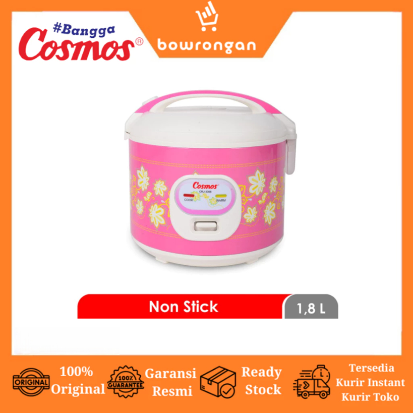 Jual Cosmos Rice Cooker / Penanak Nasi 1.8 Liter Anti Lengket CRJ-3306 ...