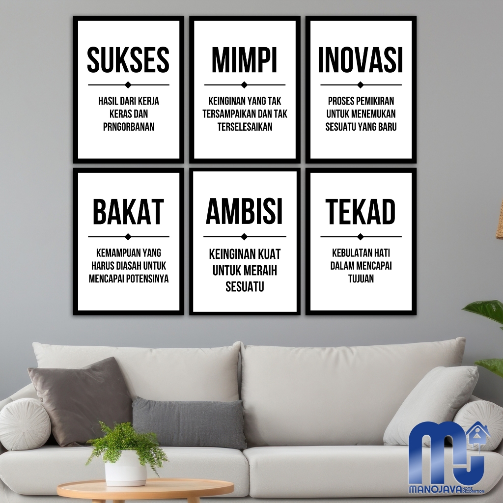 Jual HIASAN DINDING KATA KATA MOTIVASI QUOTES (15X20cm) DEKORASI KAMAR ...