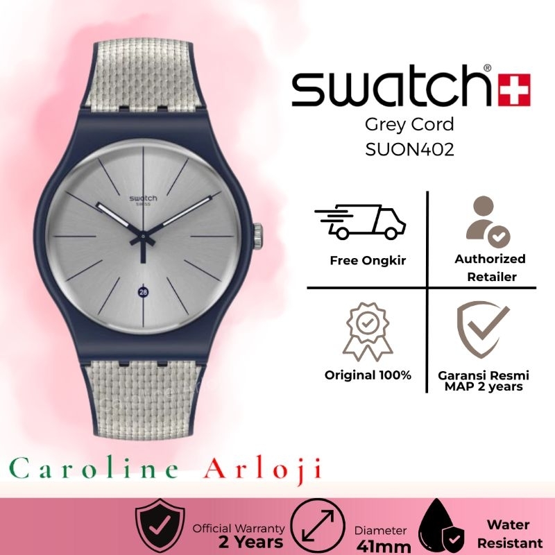 Jual Jam tangan pria SWATCH SUON402 GREY CORD (Garansi resmi MAP ...