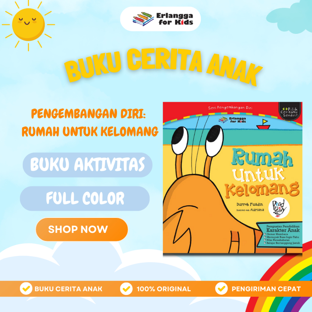 Jual [Erlangga Official] Buku Cerita Anak Bergambar: Rumah Untuk ...