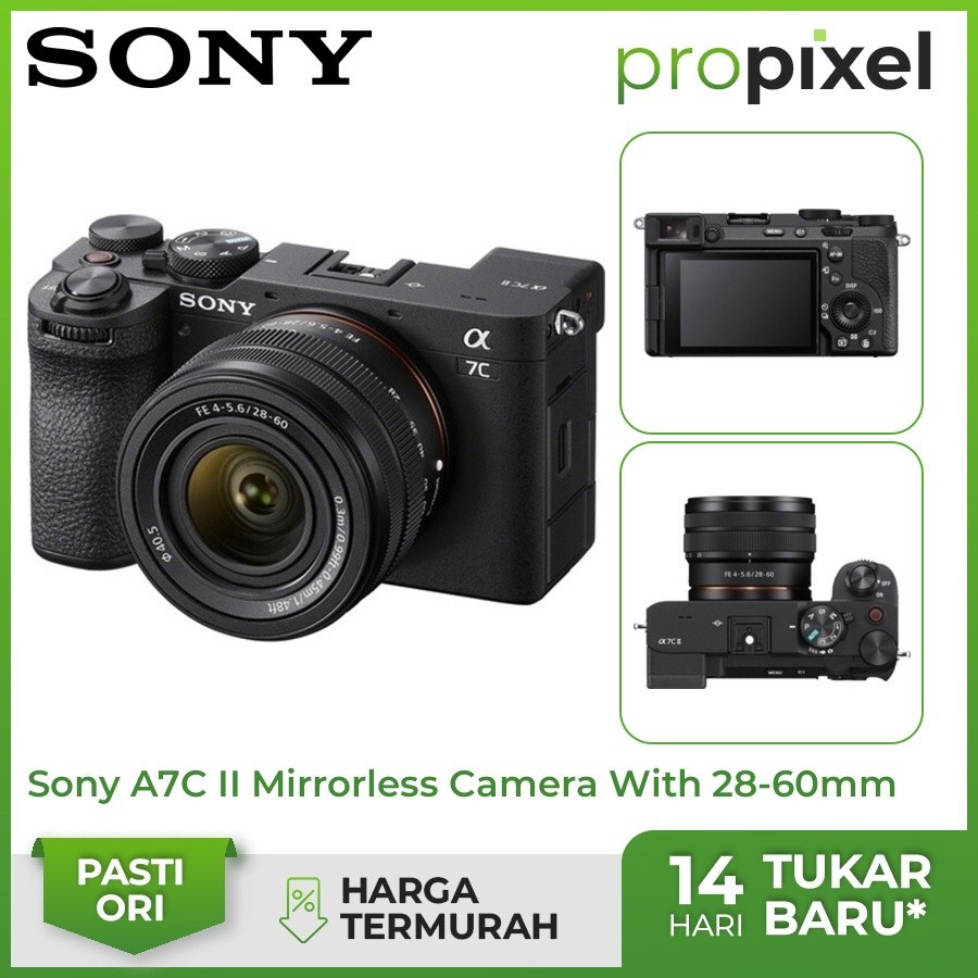 Jual Sony A7C II Kit 28-60mm Kamera Mirrorless A7CII Camera A7C Resmi ...